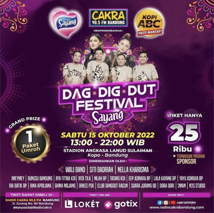 Event Musik Bandung: DAG DIG DUT Festival Sayang - infobdg.com