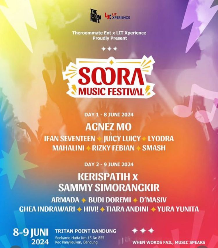 SOORA Music Festival 2024, Pengalaman Musik Spektakuler di Bandung ...
